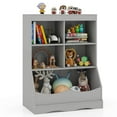 34.5" Bookshelf 5 Cube Open Storage Shelf w/Anti-Tipping Kit Display ...