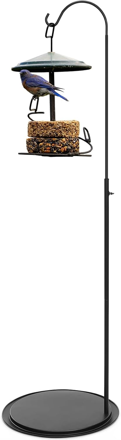 34-55 Inch Adjustable Black Iron Shepherds Hook Outdoor and Indoor ...