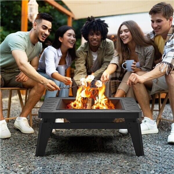 34.5in Fire Pit Futuristic Mecha/Mechs Design Outdoor W/ Log Grate ...