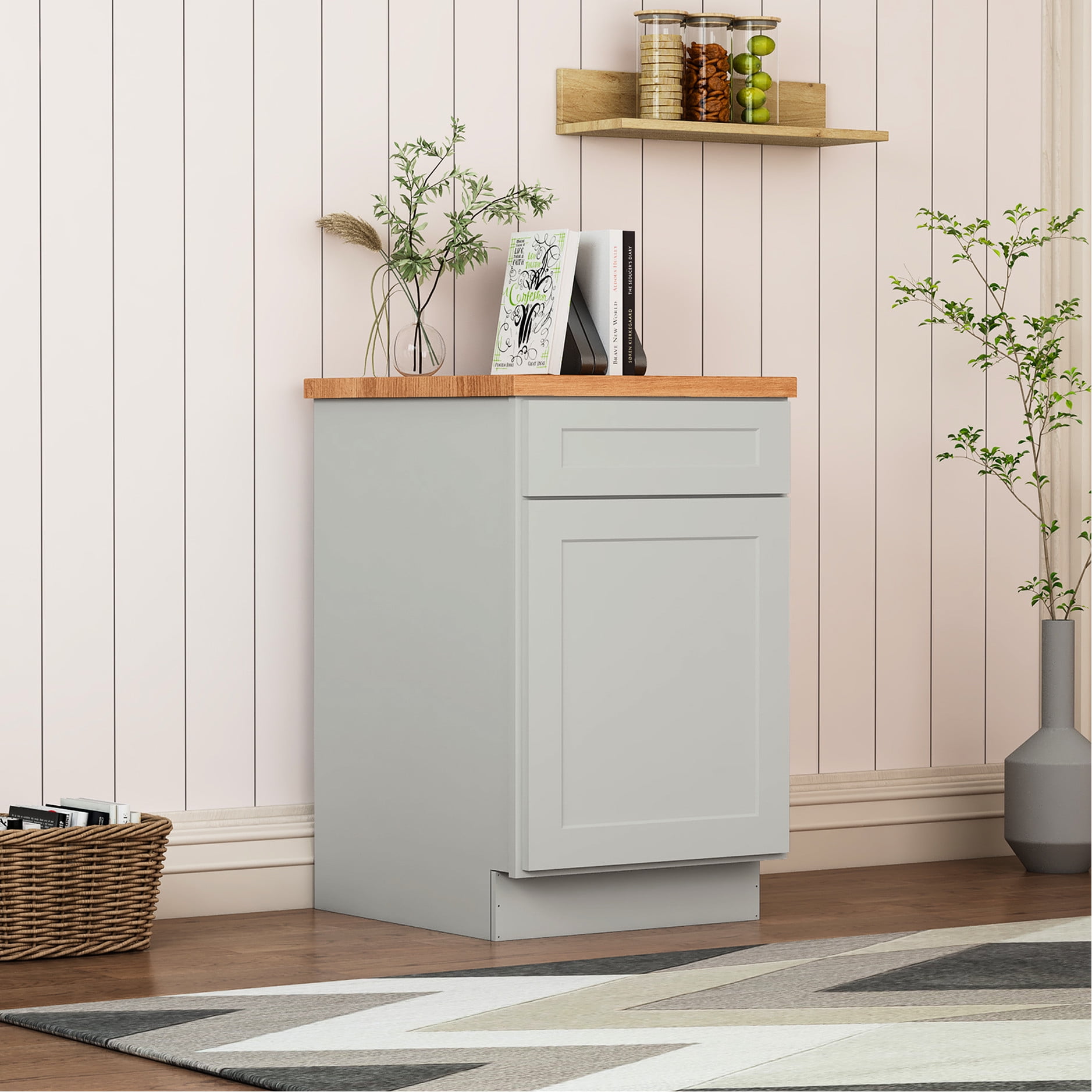 34.5in Tall Plywood Cabinet+Silent Door Operation"-"Kitchen ...