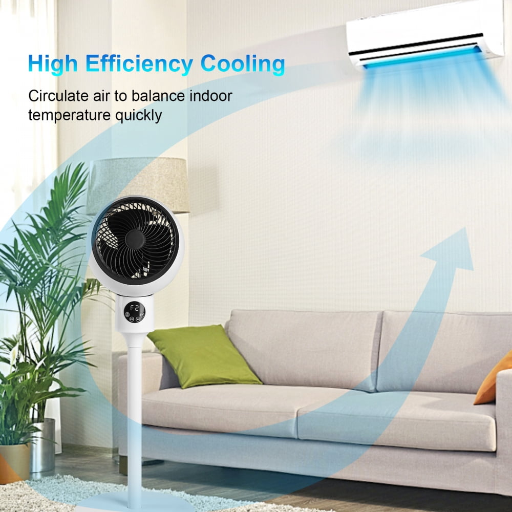 34.6" High Circulating Stand Fan,Standing Fans Ocillation 70° with ...