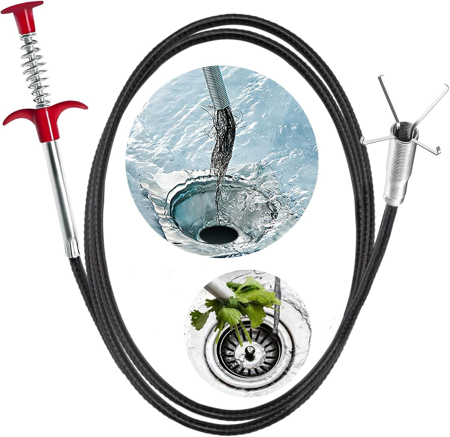 34/61 Inch Drain Snake Hair Drain Clog Remover Tool, Flexible Grabber ...