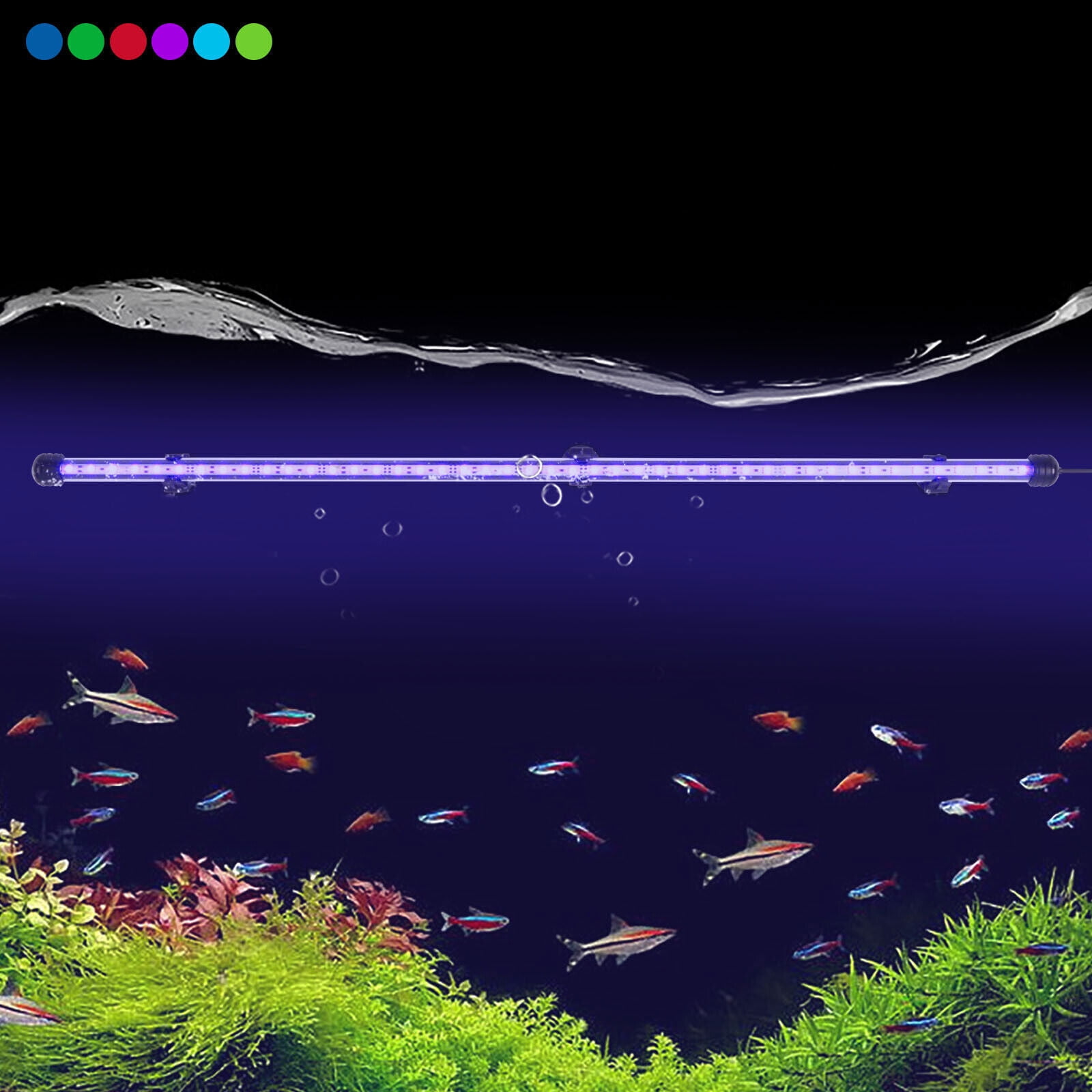 34.64" LED Strip Pond Show Light Submersible Bar RGB Lamp for Aquarium ...