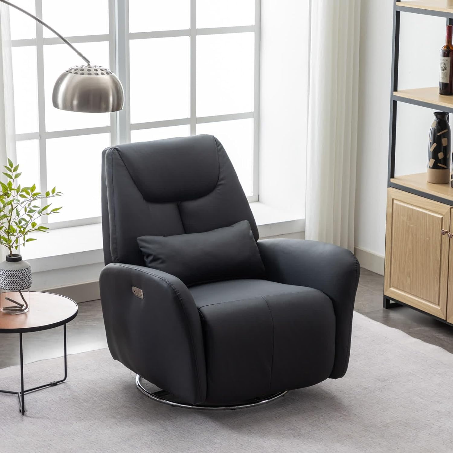 34.65'' Oversized Electric Rocker Recliner, 270° Swivel Power Glider ...
