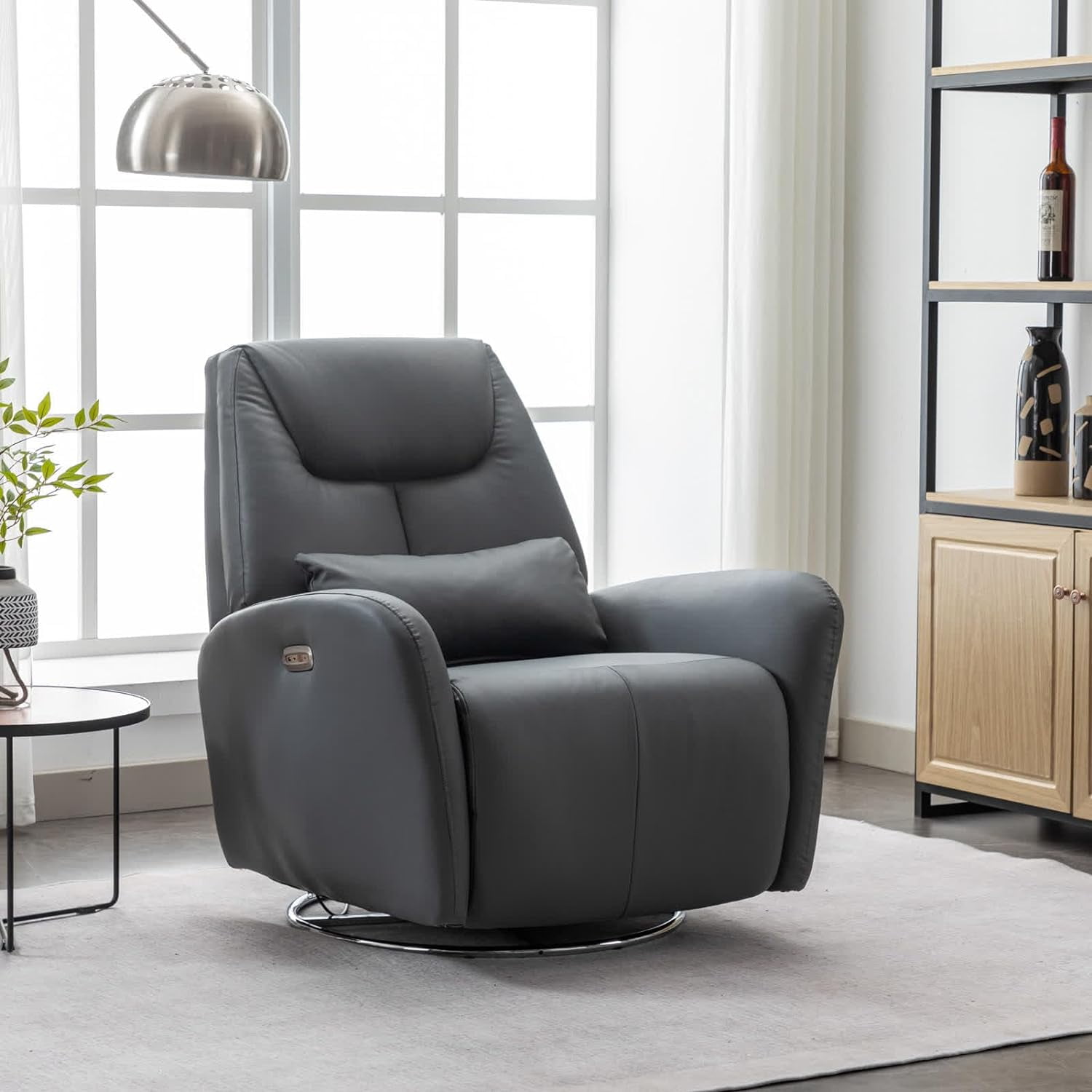 34.65'' Oversized Electric Rocker Recliner, 270° Swivel Power Glider ...