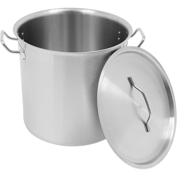 34.8 Quarts Stock Pots with Lid, Grade Large Pots for Cooking Canning ...