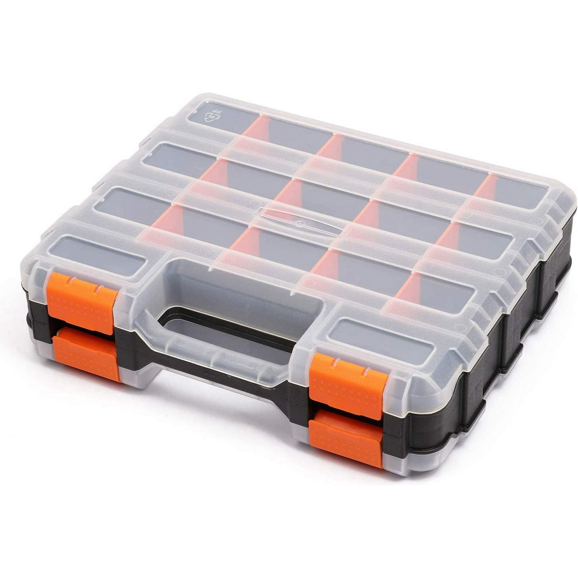 34-Compartment Double Sided Small Parts Organizer Box - Portable ...