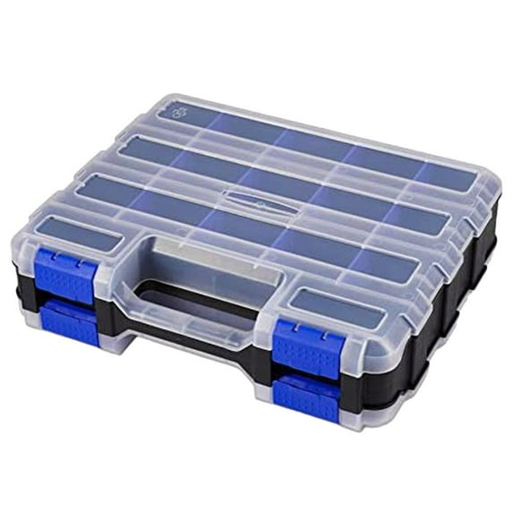34 Compartment Double Sided Tool Organizer Box With Removable Dividers ...