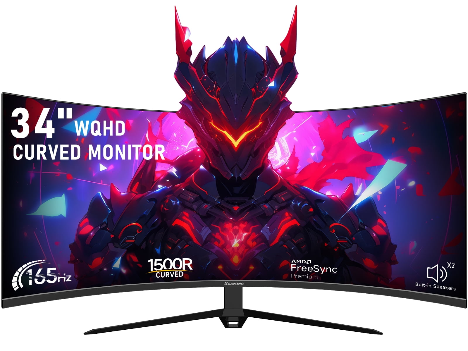 Krocisen 34” Curved Computer Monitor,WFHD 1440P 165Hz 1500R Gaming ...