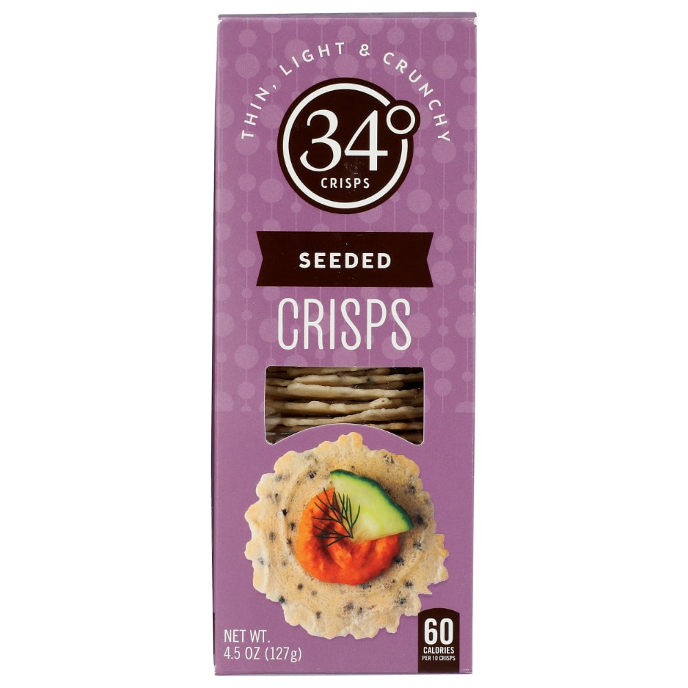34 Degrees Seeded Crispy Crackers, Healthy Grain, 4.5Oz, Pack of 12 ...