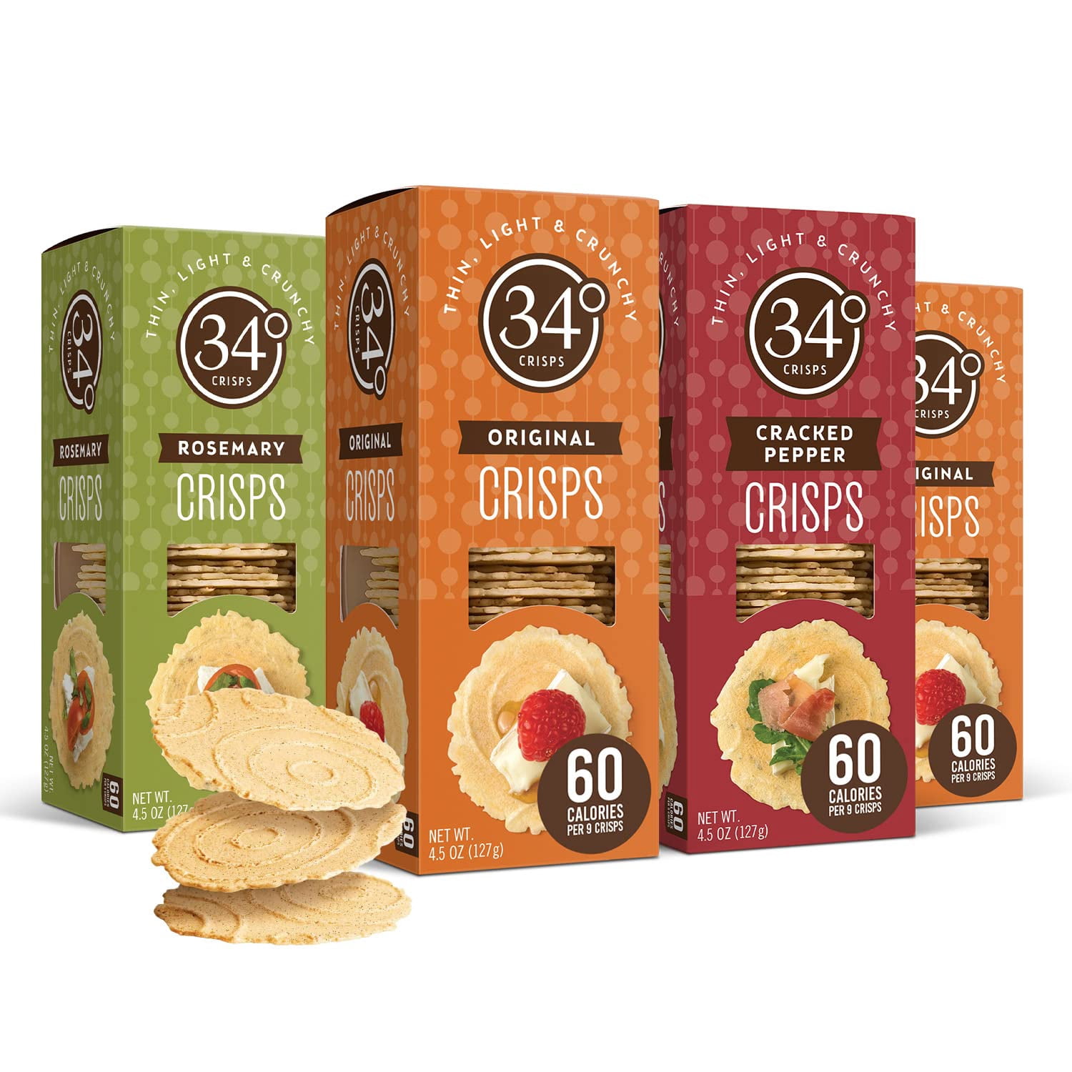 34 Degrees Crisps | ESF27 Entertaining Variety Pack - 2 Original, 1 ...