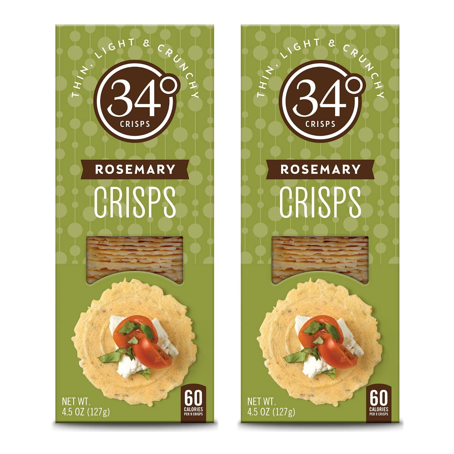 34 Degrees Crisps | TMA2 Rosemary Crisps | Thin, Light & Crunchy ...