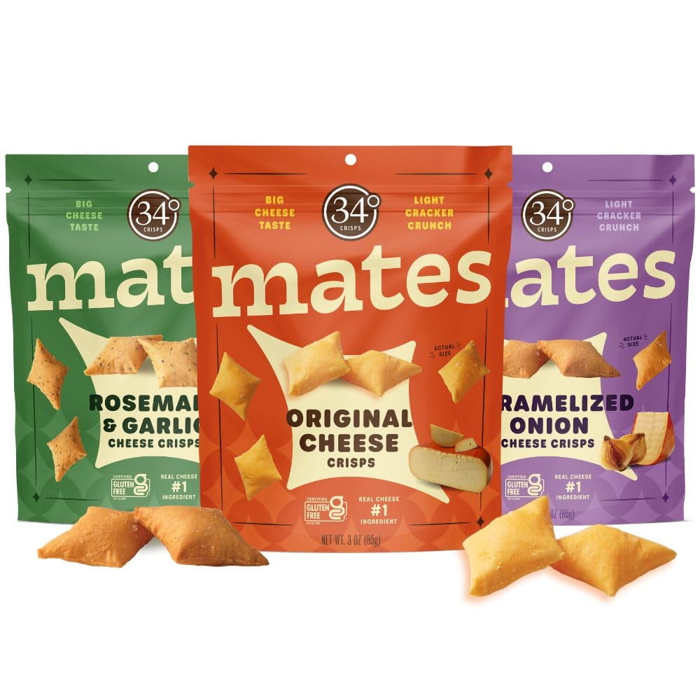 34 Degrees Mates Cheese YYF14 Crisps Variety Pack - Original ...