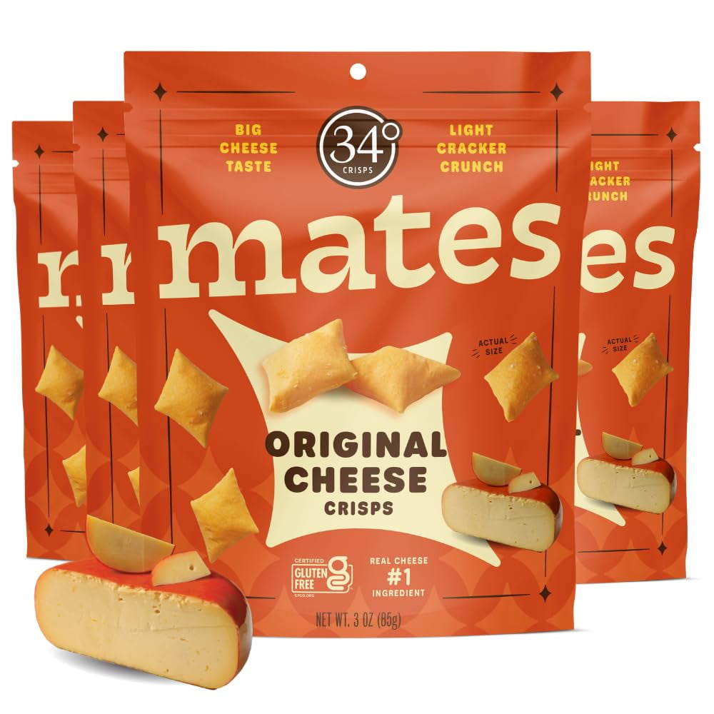 34 Degrees Mates Original DMF15 Gouda Cheese Crisps - Light & Crispy ...