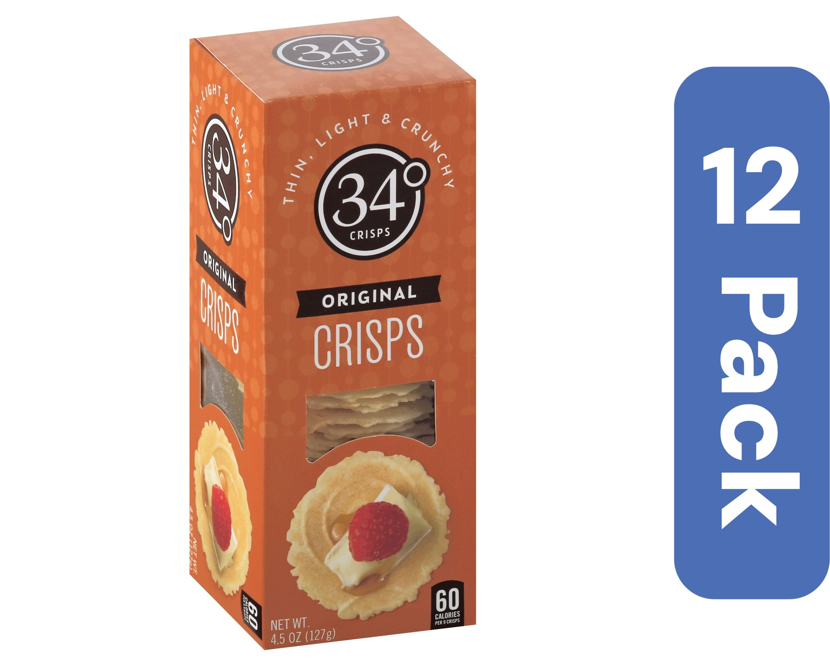 34 Degrees Natural Crispbread 4.5 oz (Pack Of 12) - Walmart.com