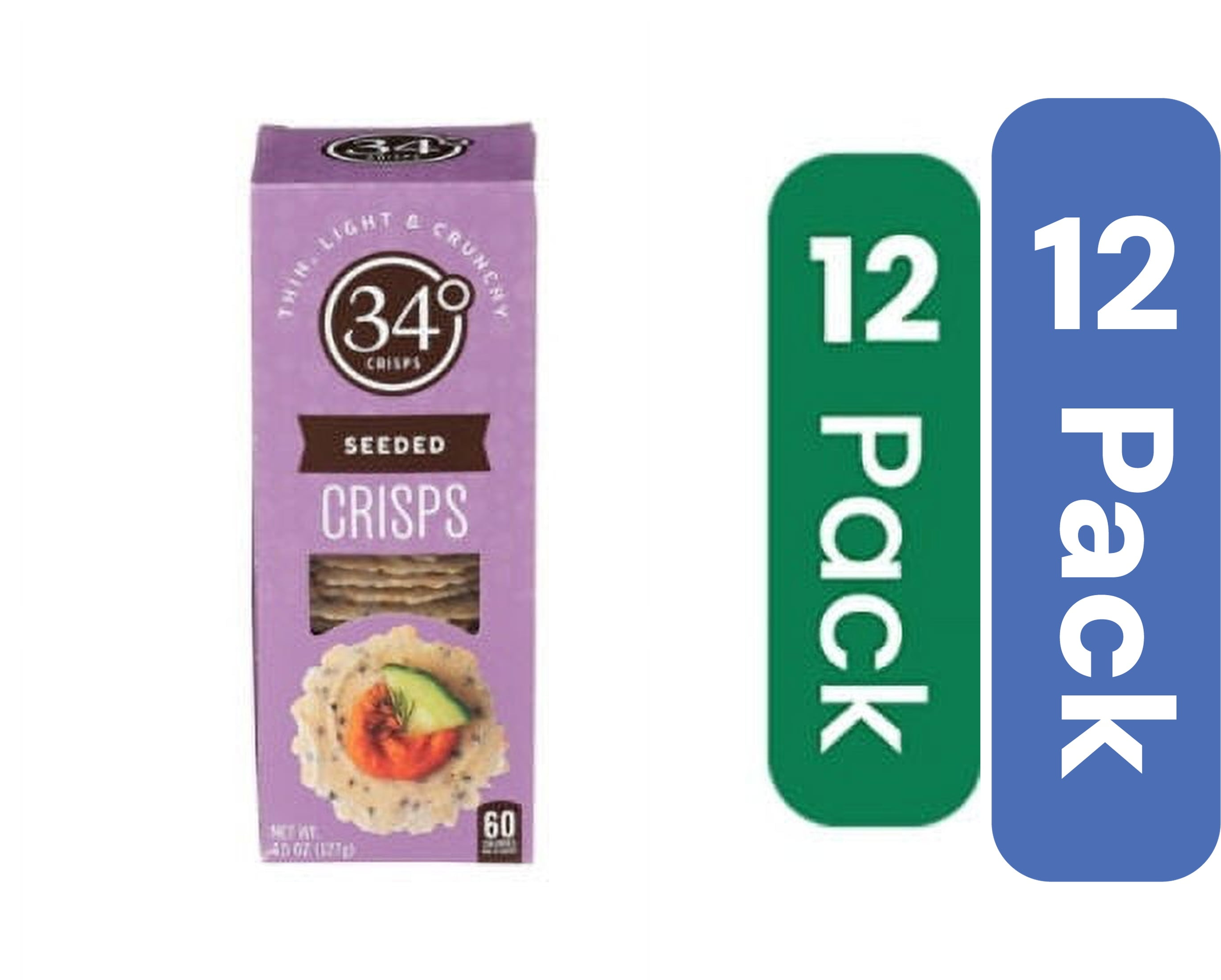34 Degrees Seeded Crisps 4.5 oz (Pack Of 12) - Walmart.com