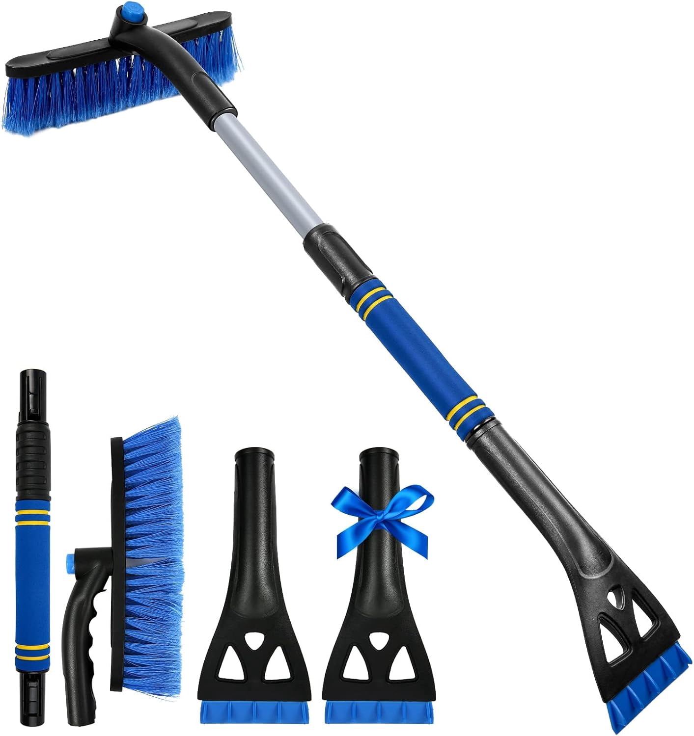 34" Extendable Ice Scrapers for Car Windshield 2-in-1 Snow Brush for ...