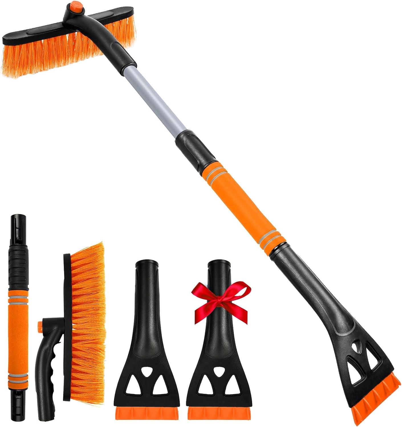 34" Extendable Ice Scrapers for Car Windshield 2-in-1 Snow Brush for ...