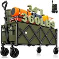 34'' Extra Long Collapsible Wagons Carts Foldable, 360LBS Folding Beach ...