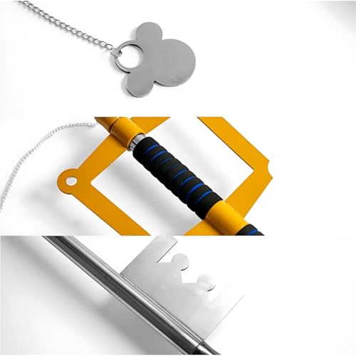 34" Fantasy Metal Gamer Key Sword Collectible with Black Wrapped Handle ...