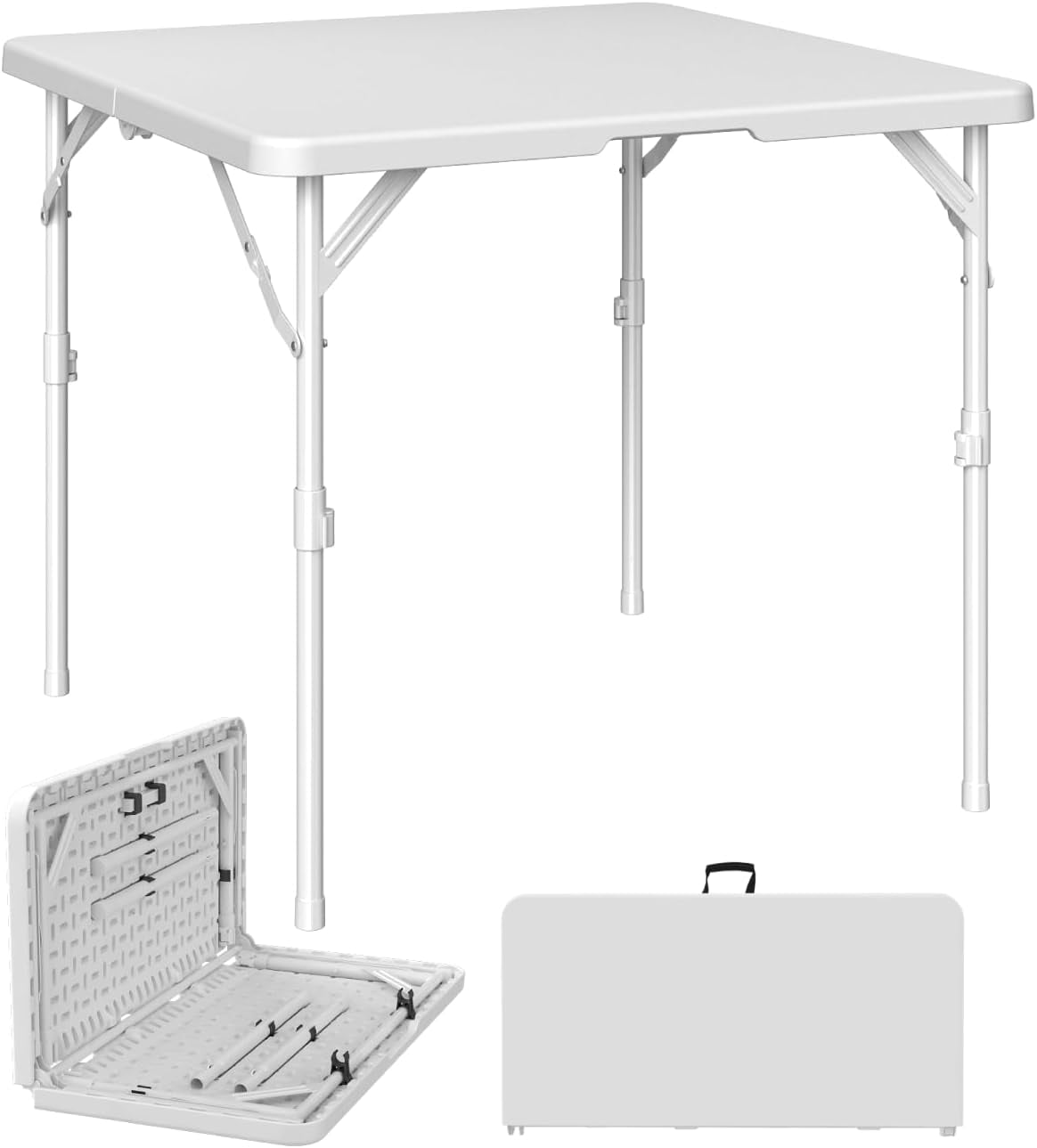 34" Folding Card Table, 3 Foot Portable Plastic Tables with Collapsible ...