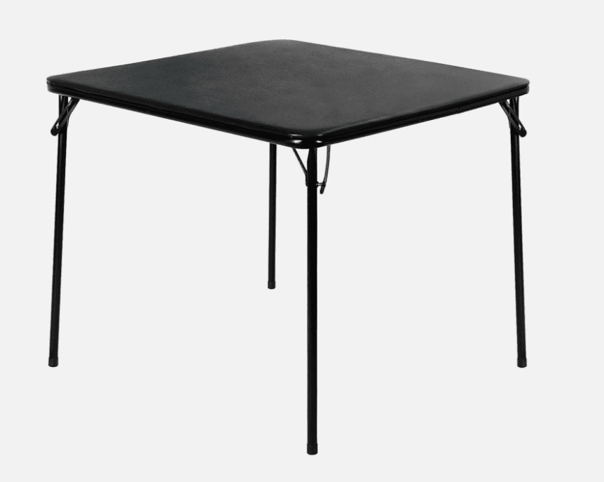 34'' Folding Card Table with Padded Tabletop, Portable Table for Indoor ...