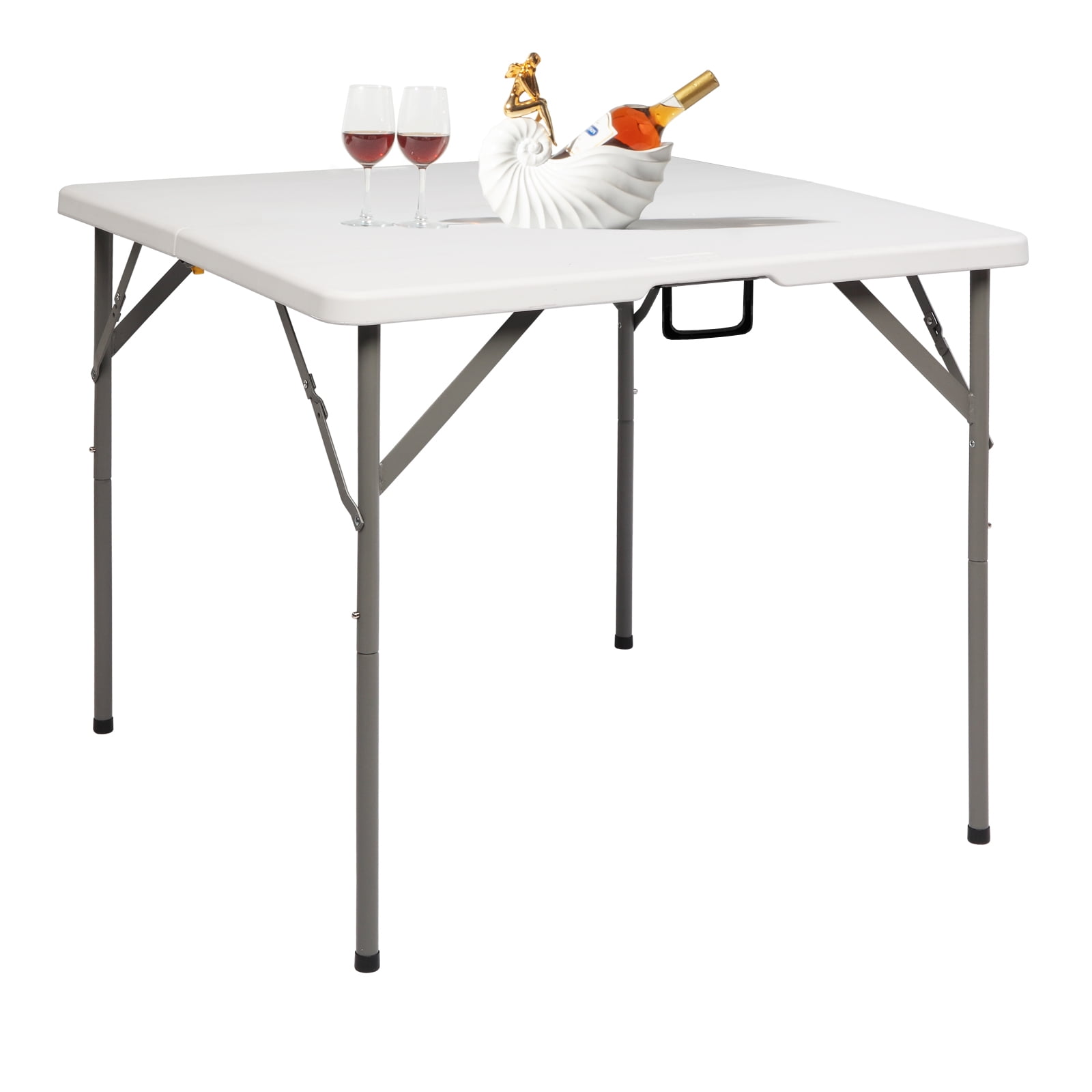 34"Folding Table,Portable Square Folding Card Table with Collapsible ...