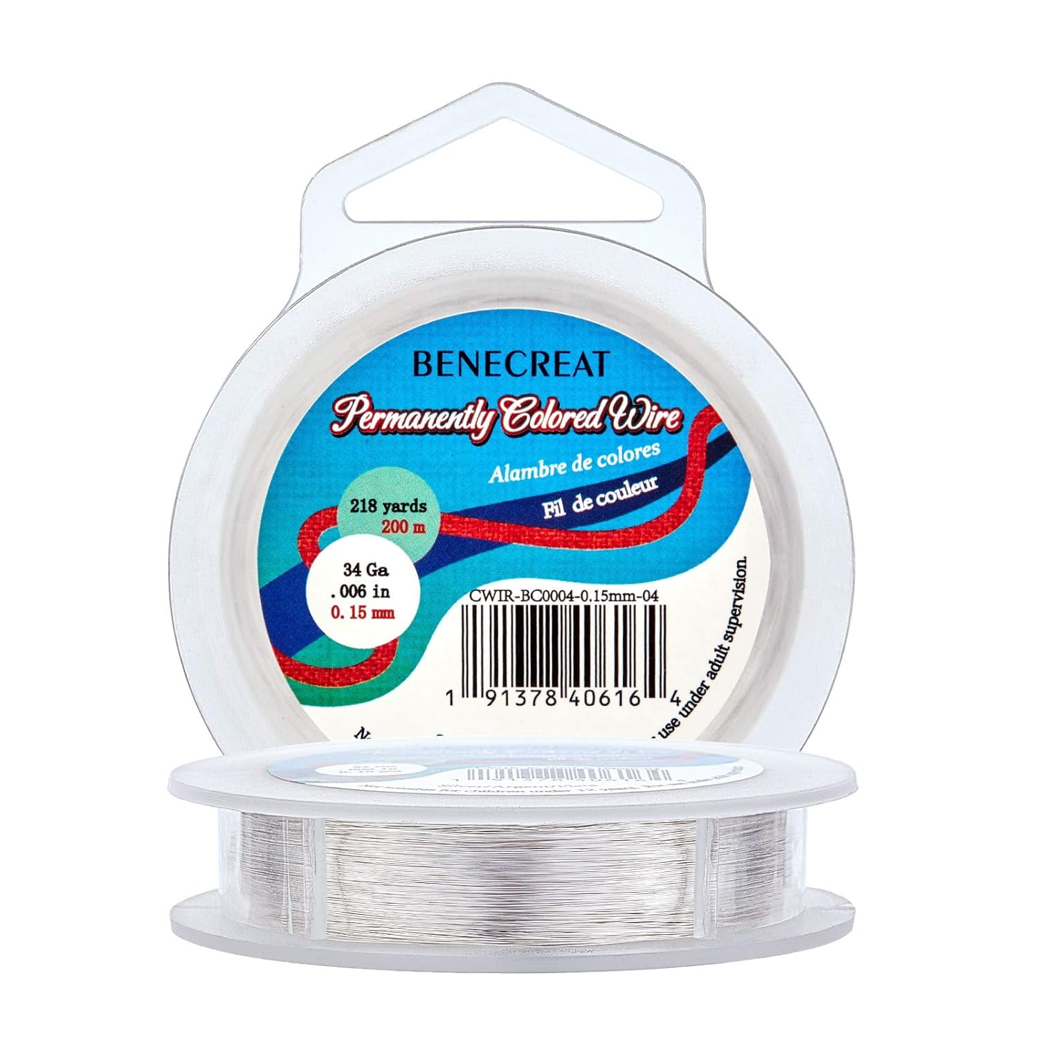 34-Gauge 218 Yards Resistant Silver Wire Thin Jewelry Copper Wire for ...