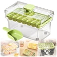 34 Grid Easy Release Ice Tray with Lid,One Button Quick Release ...