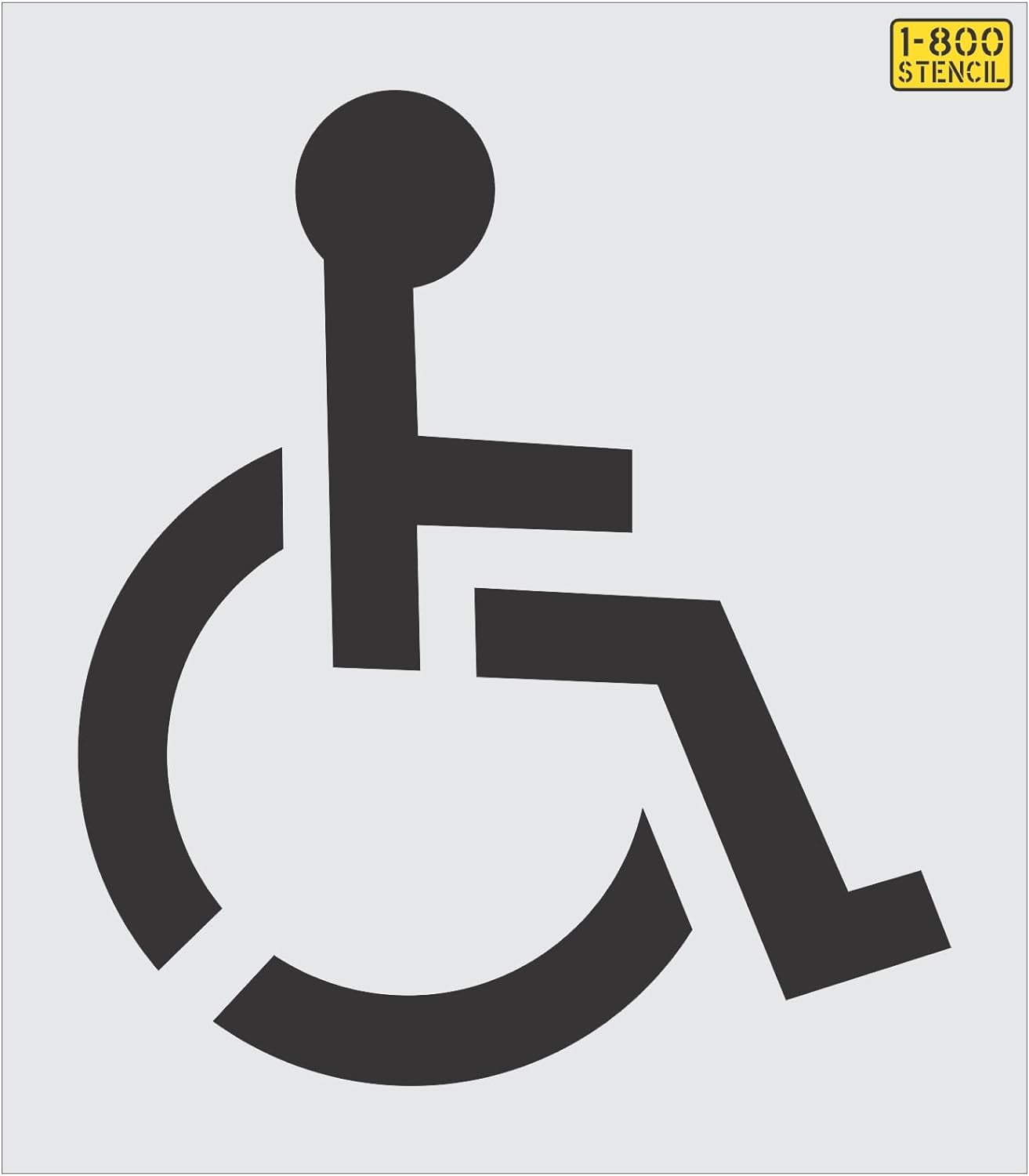 34" Handicap Stencil - 1/16" (.063") Light-Duty LDPE - Walmart.com