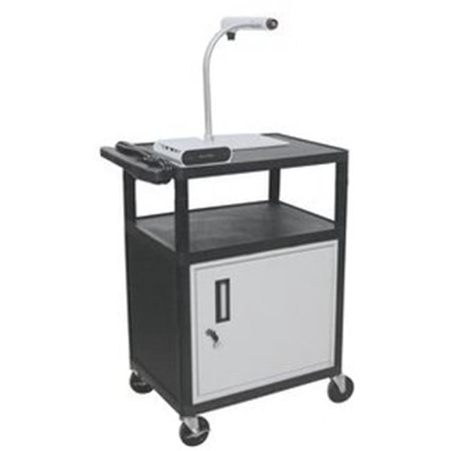 34'' High AV Cart Table with Locking Cabinet/Electric - Walmart.com