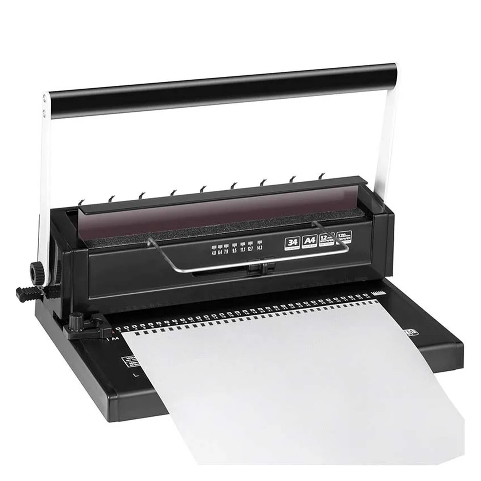 34 Holes Manual Coil Binding Machine Book Binding Machine Spiral Coil ...