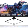 34 Inch Curved Gaming ,21:9 WQHD 3440x1440 165Hz Curved 1500R ...