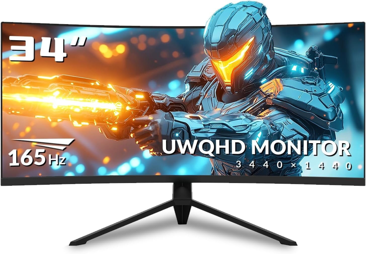 34 Inch Curved Ultrawide 3440x1440, 165Hz, VA HDR10 FreeSync, 21:9 127% ...