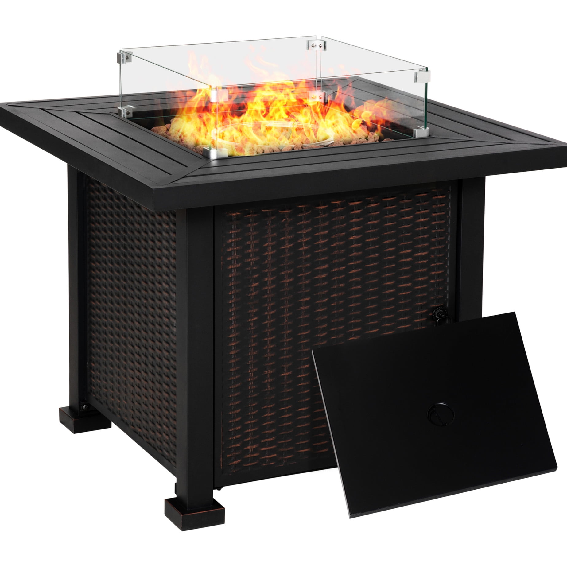 34 Inch Outdoor Fire Pit | Pulse Ignition System for Easy Flame ...