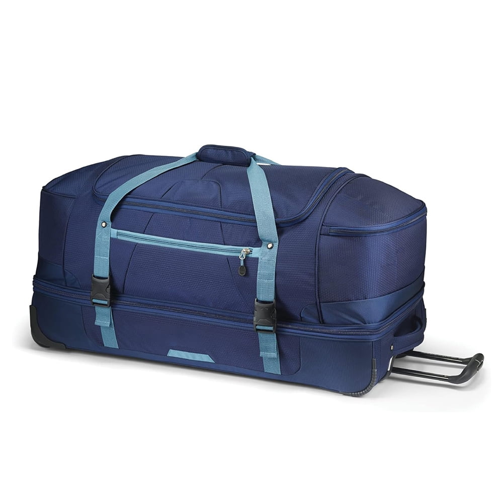 34 Inch Polyester Drop Bottom Wheeled Rolling Portable Duffel Travel ...