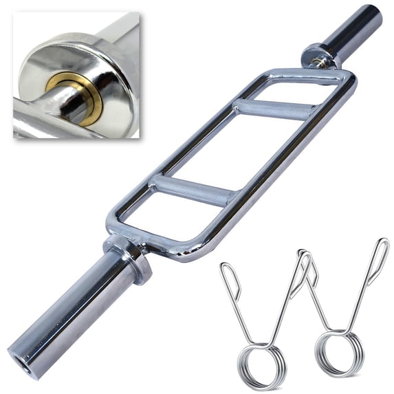 34 Inch Triceps Bar Barbell Olympic Chrome Tricep Hammer Curl Gym ...