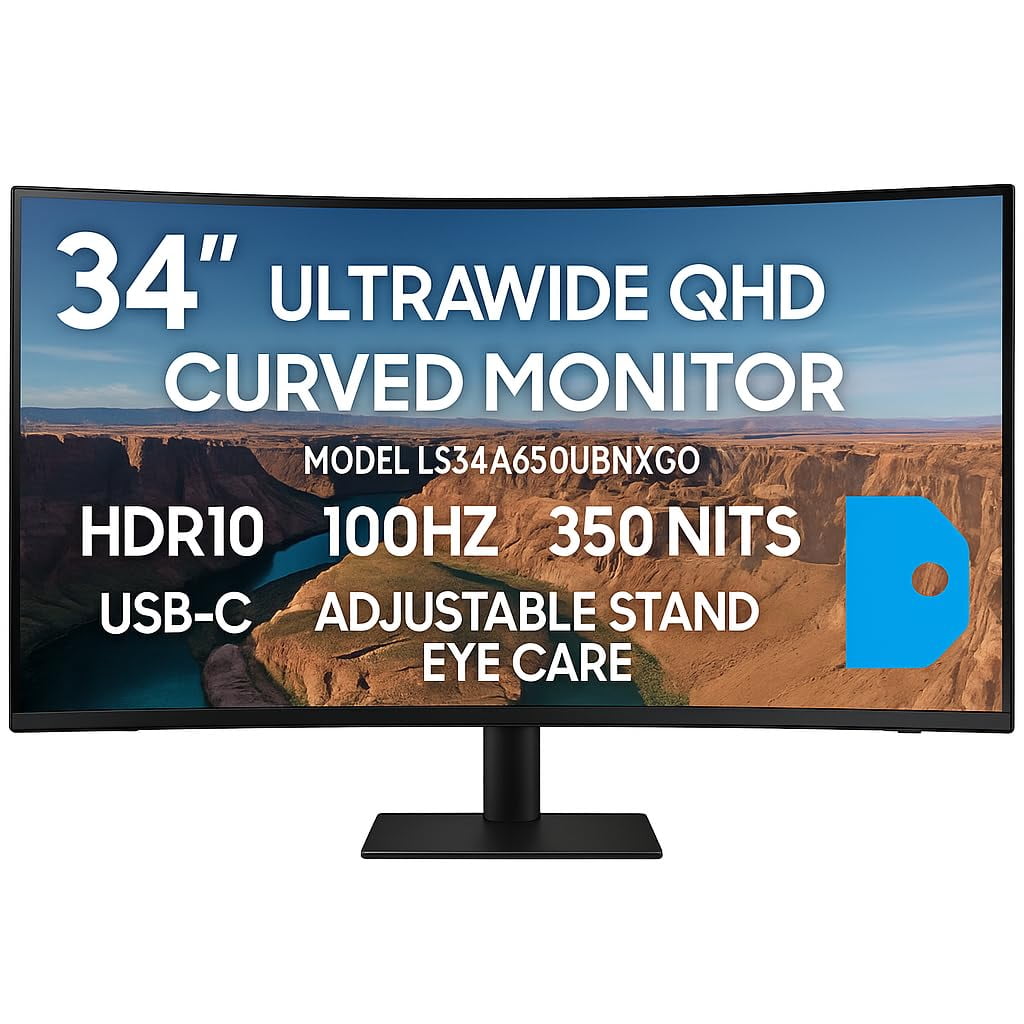 34-Inch ViewFinity S65UA Ultrawide Curved QHD Monitor, HDR10, 100Hz ...