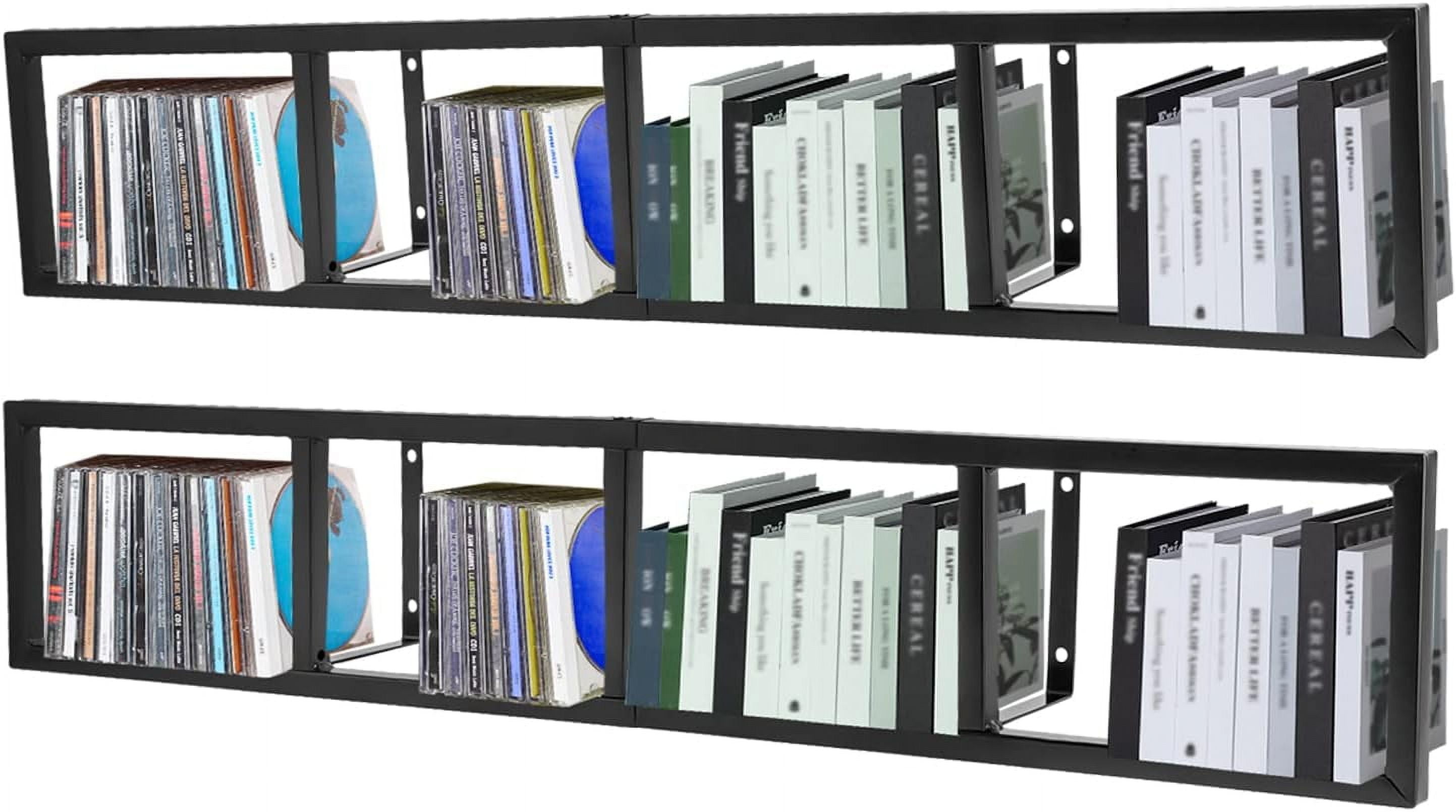 34 Inch Wall Mount Floating Shelves, 2Pcs Media Video Game Storage ...