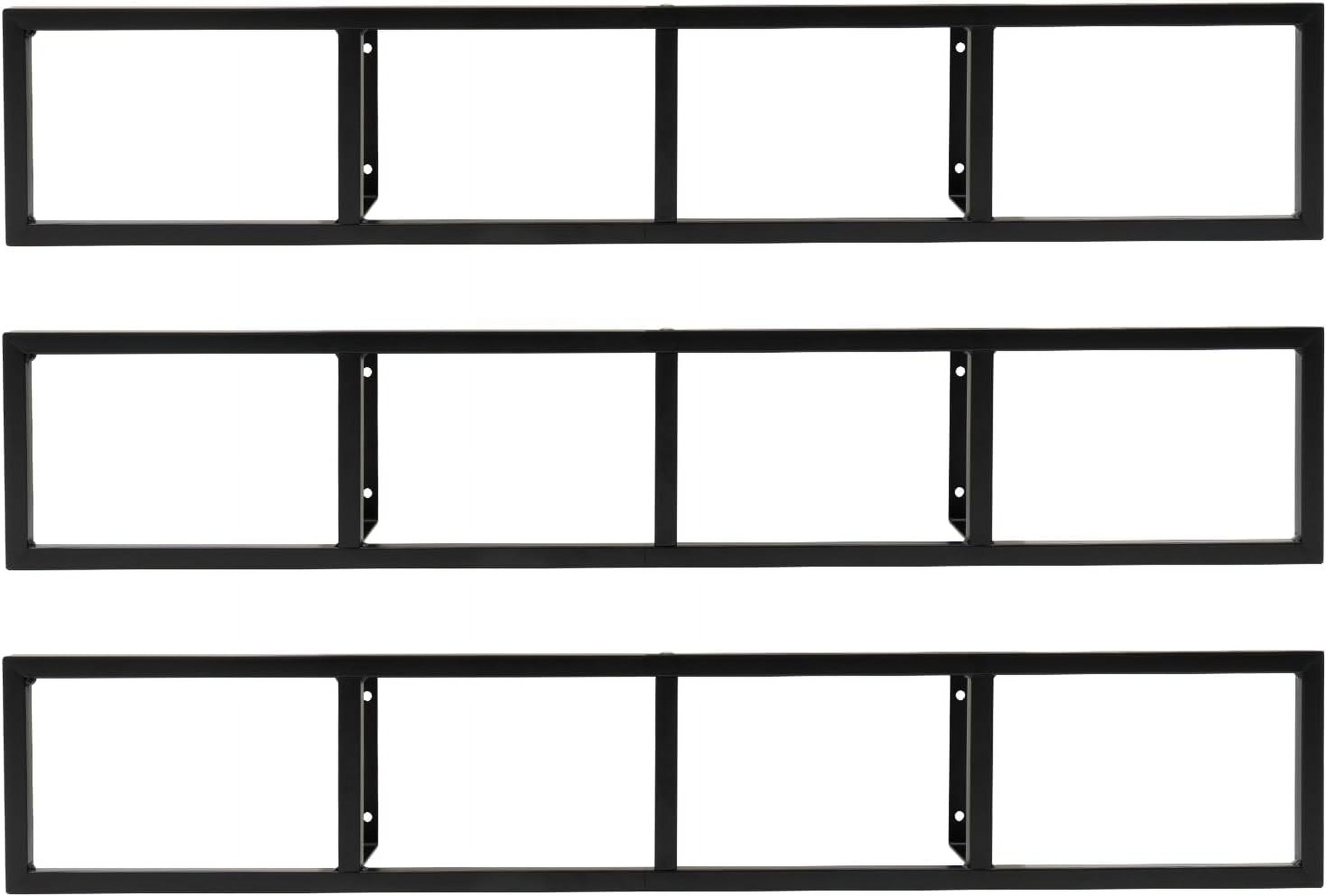 34 Inch Wall Mount Floating Shelves, 3Pcs Media Video Game Storage ...