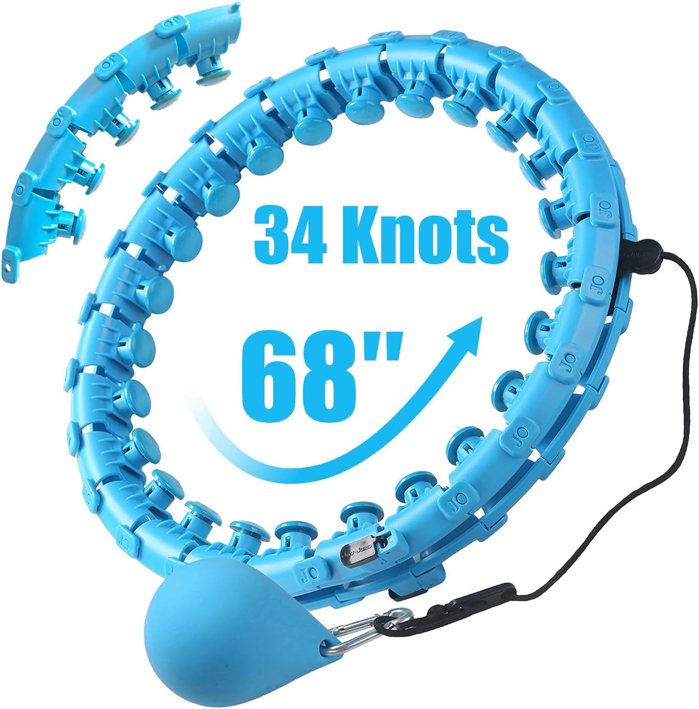 34 Knots Weighted Workout Hoop Plus Size, Smart Waist Exercise Ring for ...