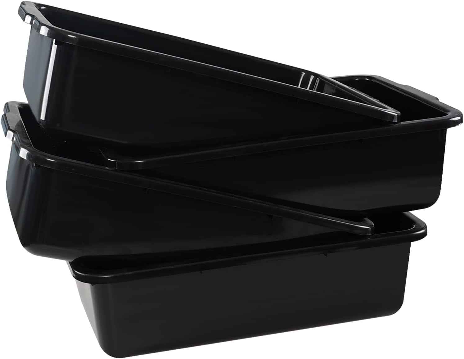 34 Liter Large Commercia Bus Tubs, Plastic Bus Tray Boxes Set of 4 ...