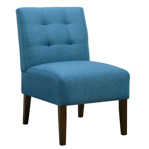 34" Modern Accent Chair with Tufted Upholstery, Armless Chair with Wood ...