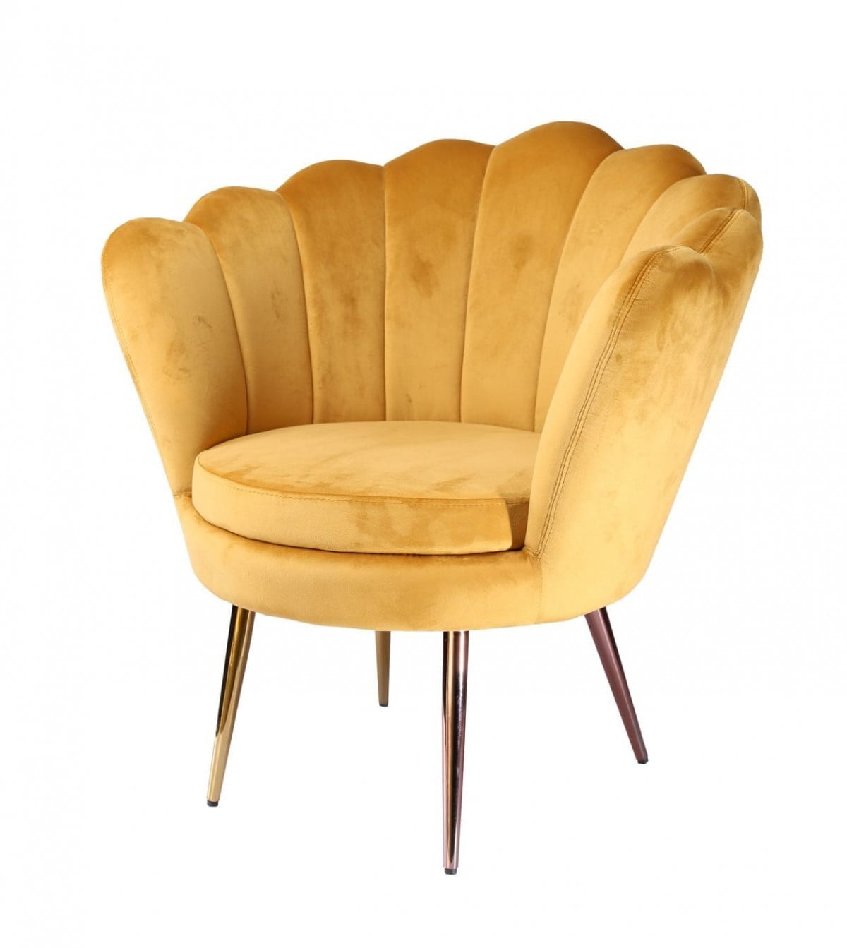 34" Modern Golden Seashell Accent Chair - Walmart.com