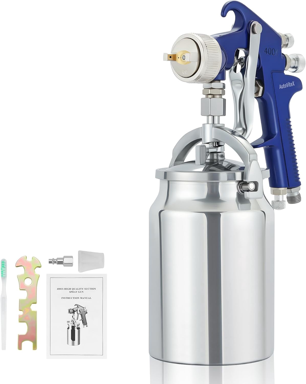 34 Ounce Siphon Feed Spray Gun with 2.0 mm Copper Nozzle, Professional ...