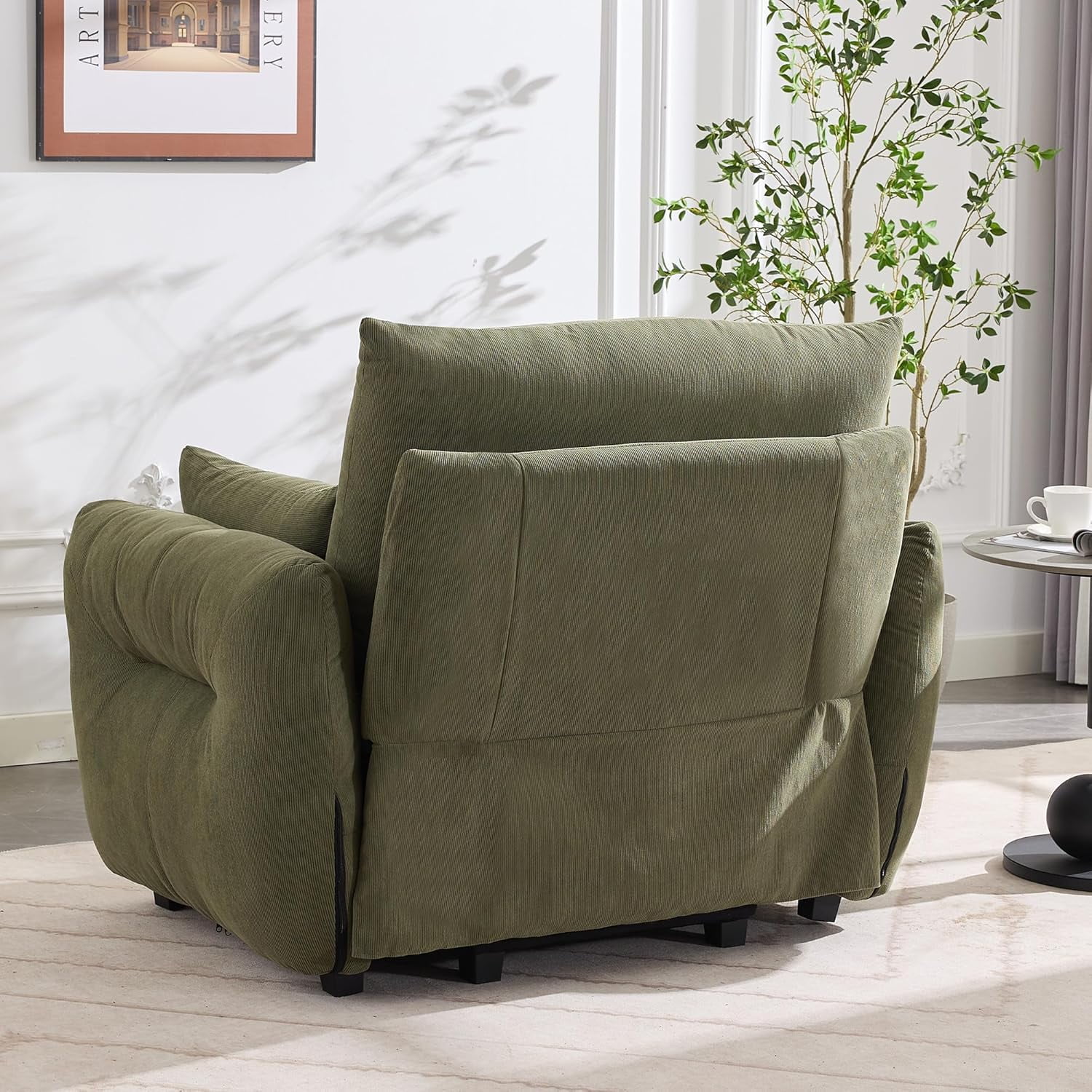 34" Oversized Armchair Modern Accent Chair, Oversized Convertible Large ...