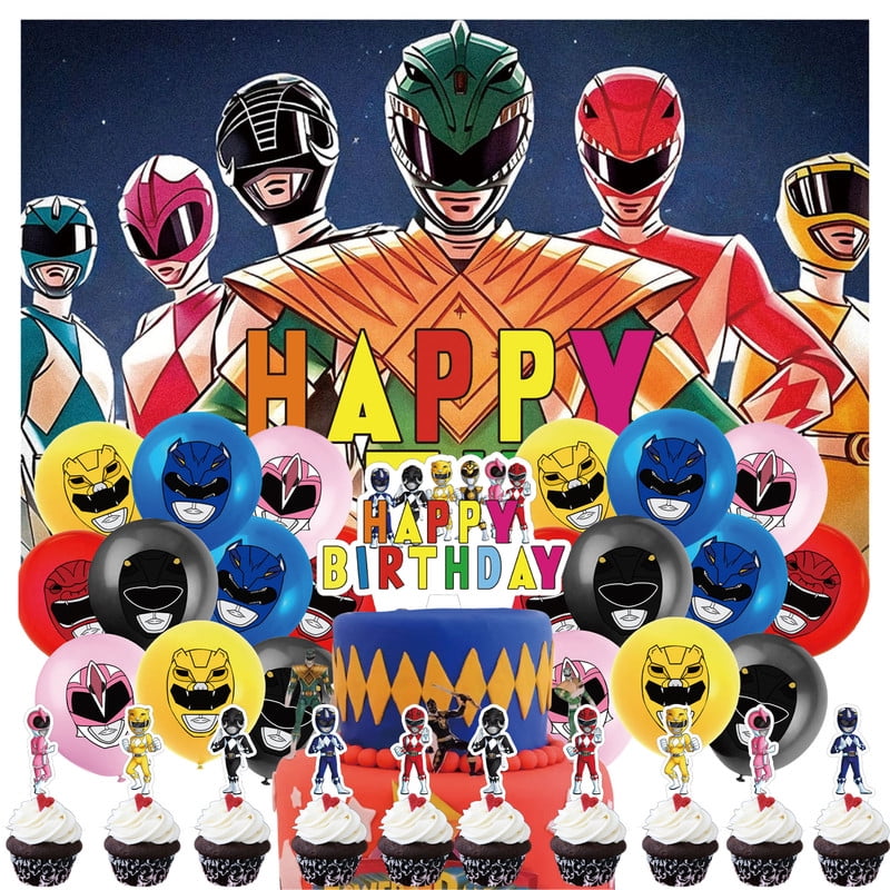 34 Pcs For Mighty Morphin Theme Birthday Party Supplies Party Favor Set ...