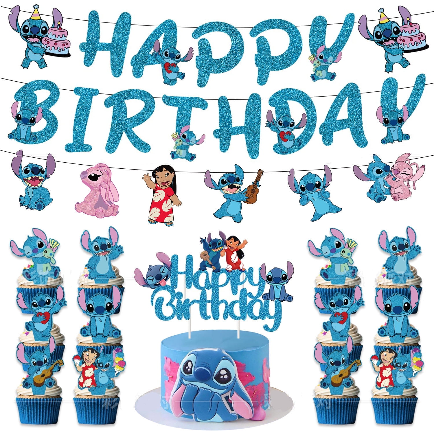 Customer reviews for 34 Pcs Stitch Birthday Party Decorations, Cartoon Stitch Birthday Party ...