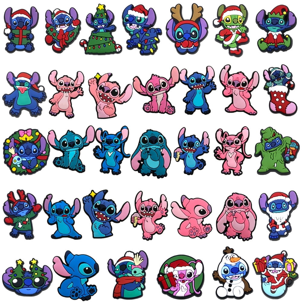 34 Pcs Stitch Cartoon Charms for Boys Girls Charms Pack Cute Pins ...