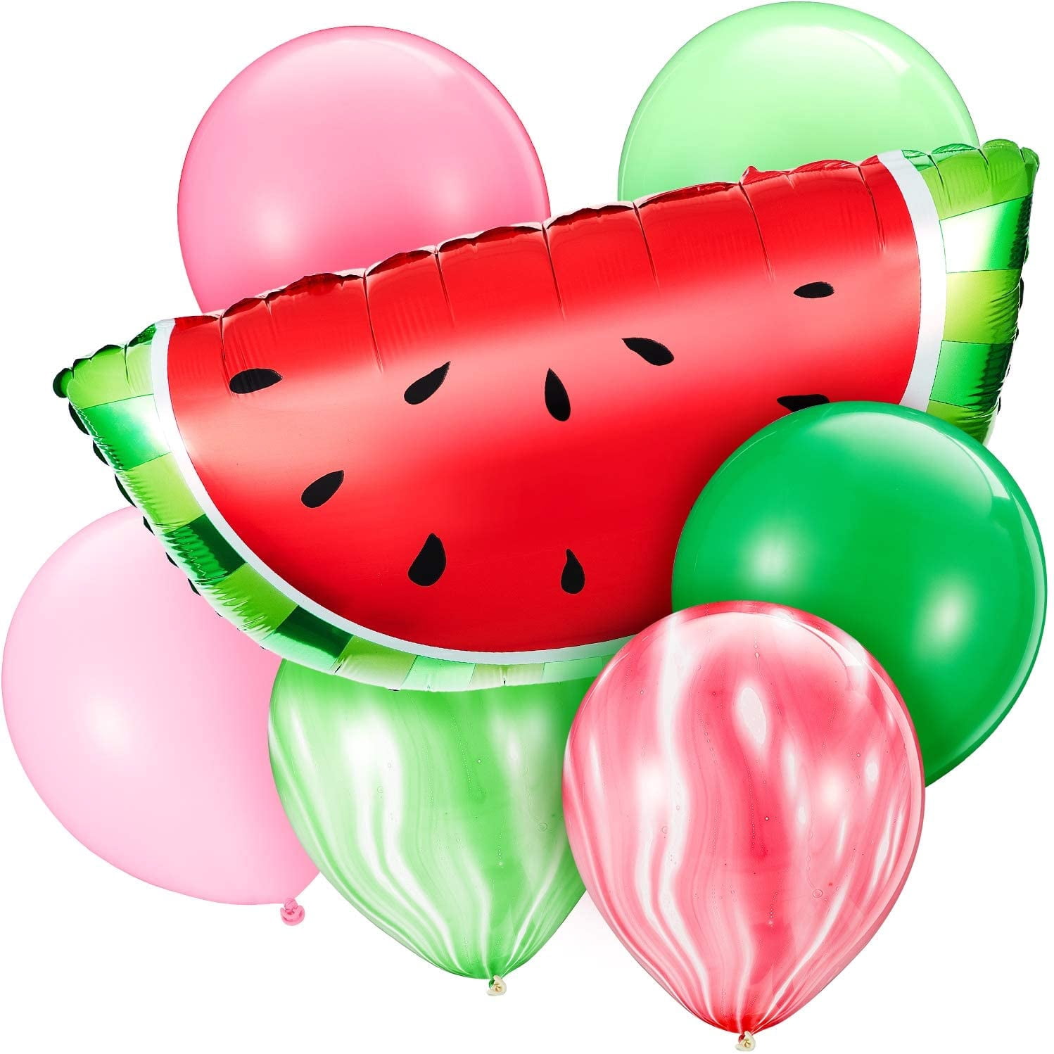 34 Pcs Watermelon Balloons Party Decorations Include 30 Pcs Pink Green ...